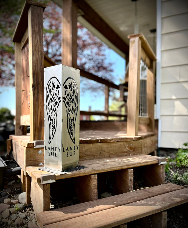 Angel Wing Solar Luminary Pillar - Steel – Northern Forge, LLC