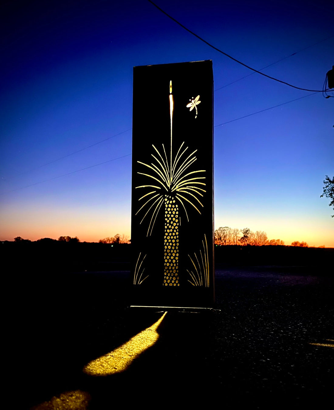 Grass Tree Solar Luminary Pillar - Multiple Sizes - Corten Available ...