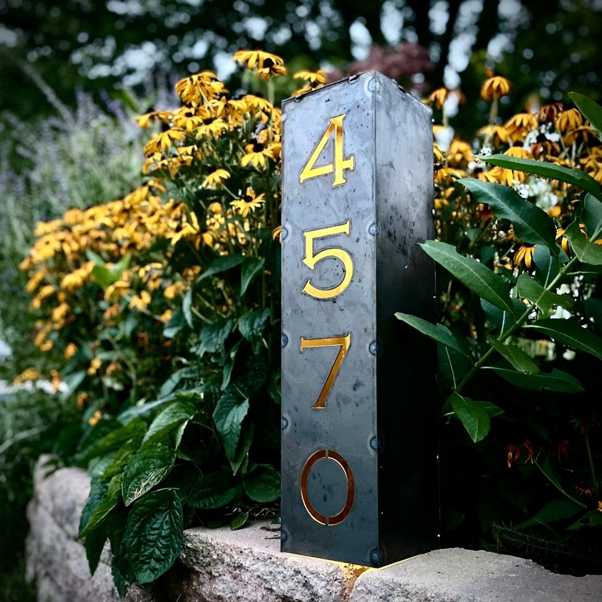 Home Address Solar Pillar Light - Steel – Northern Forge, LLC