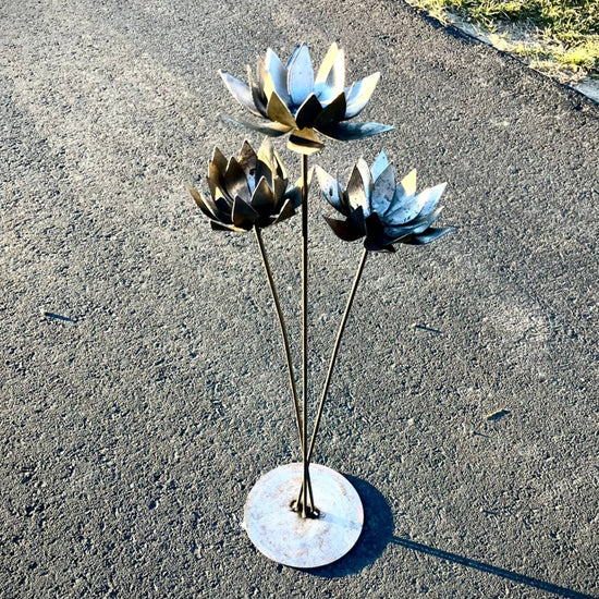Metal Lotus Flowers – Northern Forge, LLC