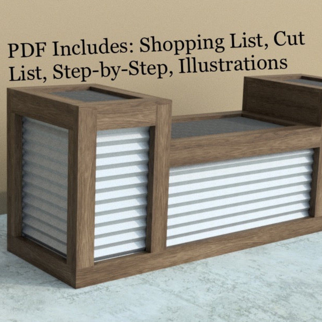 Multi-Level Corrugated Raised Planter Box DIY Build Plans, Raised Gard ...