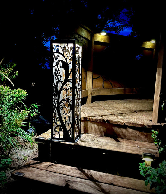 Tree of Life Solar Luminary Pillar | Multiple Sizes – Northern Forge, LLC