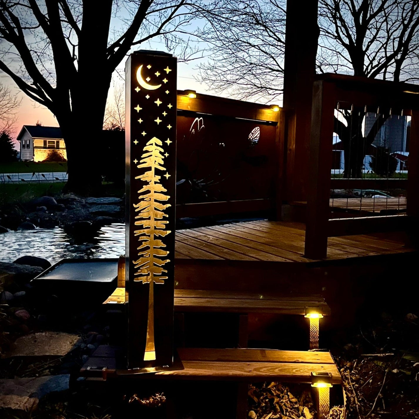 XL Pine Night Sky Luminary Pillar | 36-in, 48-in – Northern Forge, LLC