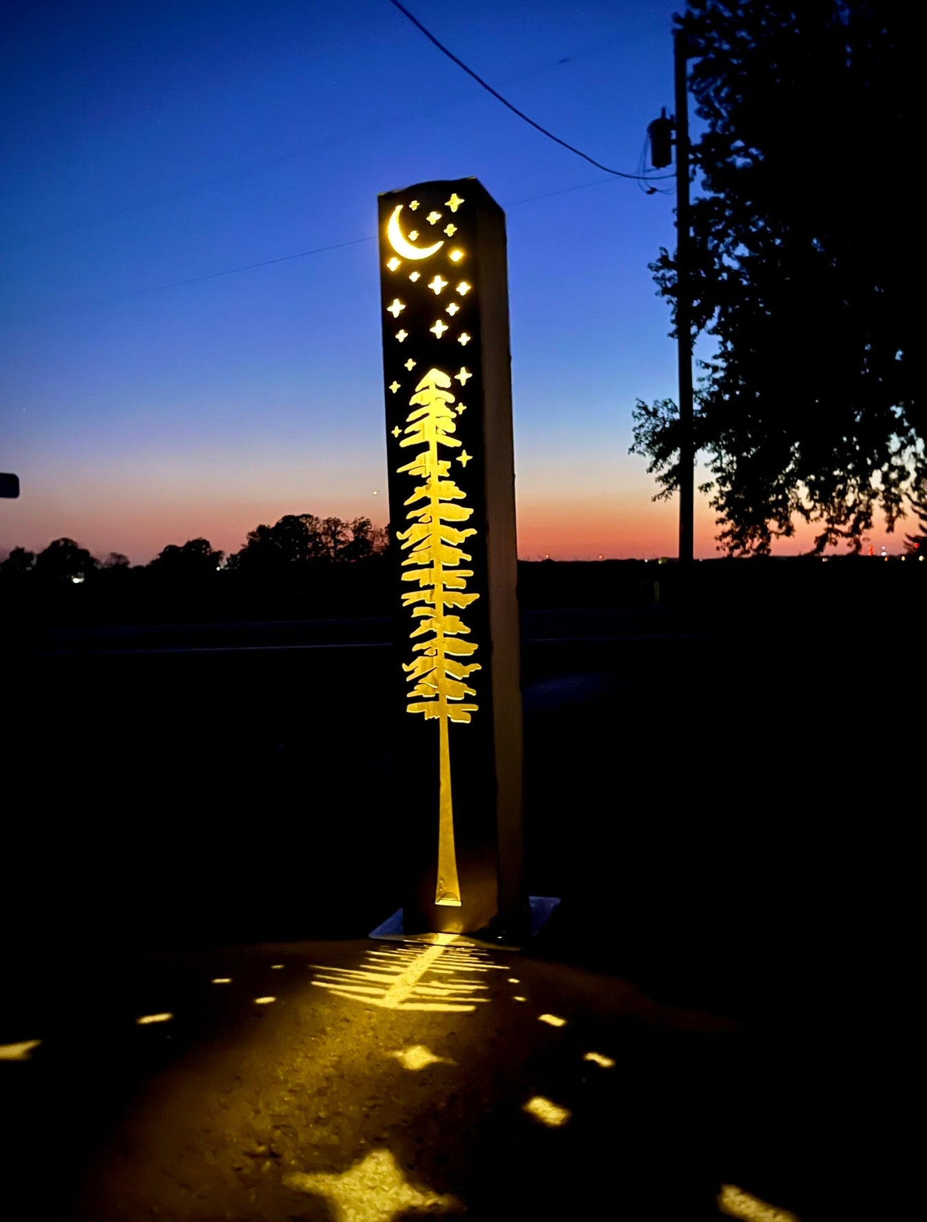 XL Pine Night Sky Luminary Pillar | 36-in, 48-in – Northern Forge, LLC