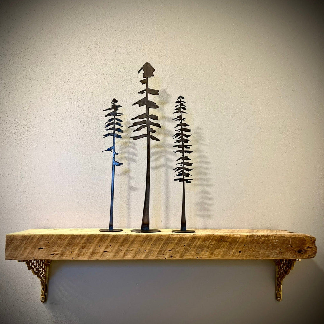 3-Pack Standing Steel Pine Trees - Varying Heights – Northern Forge, LLC