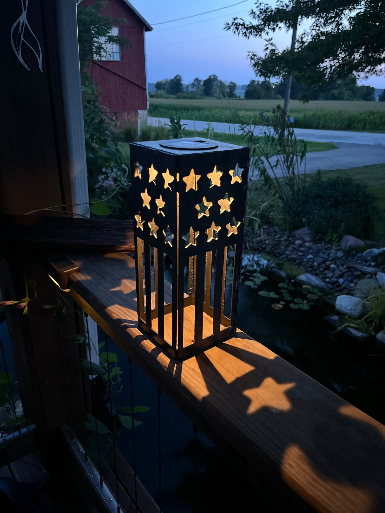 Patriotic Steel Solar Luminary Pillar | 10.5 in. – Northern Forge, LLC