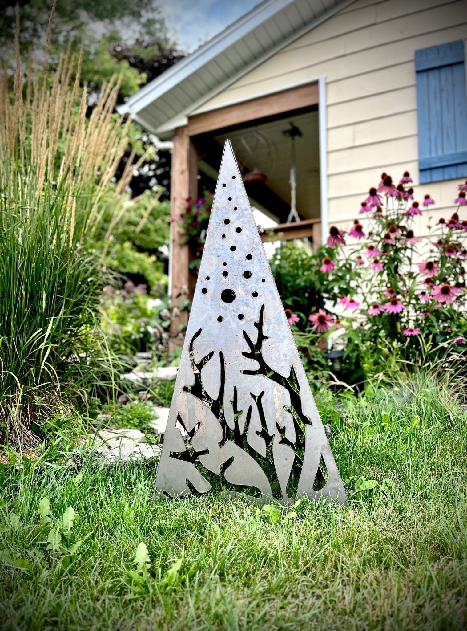 Pyramid Luminary with Solar Lights | Raw Finish | 44 in. – Northern ...