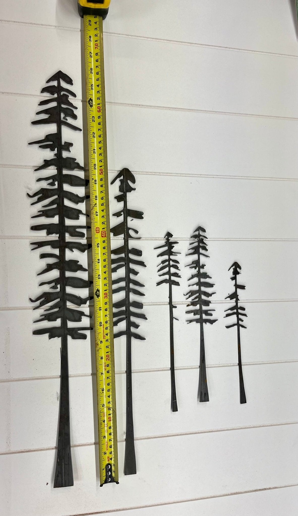 Raw Steel Pine Trees - Wall Art – Northern Forge, LLC