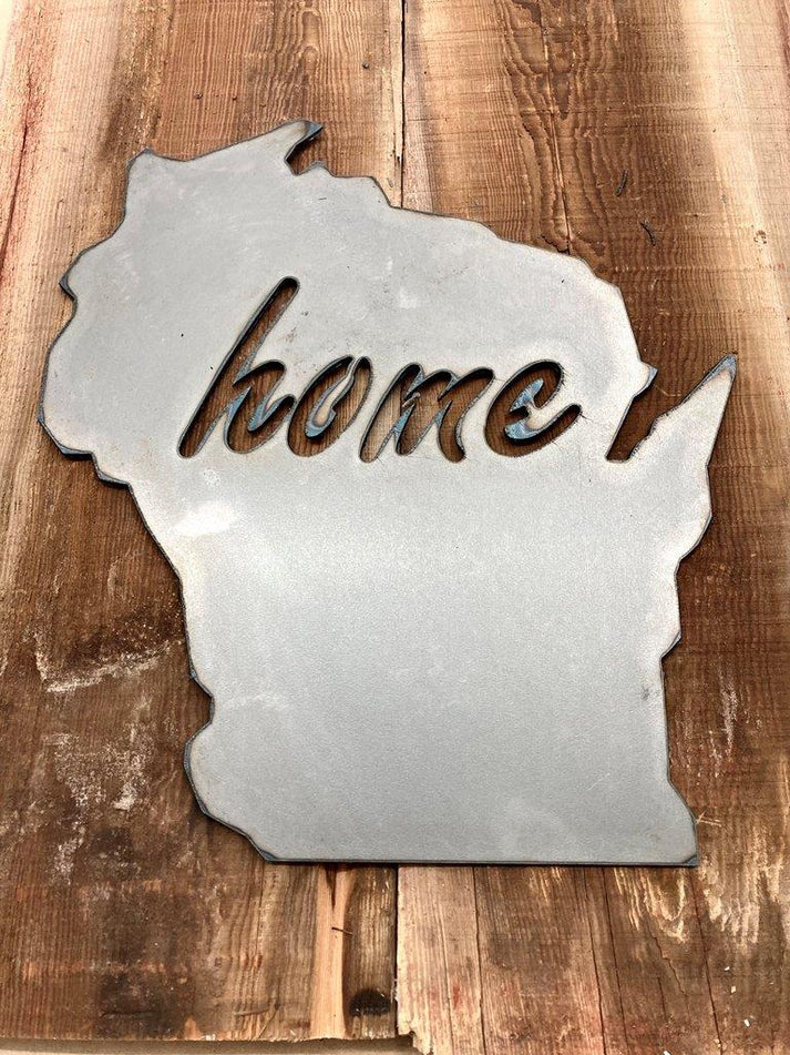 Steel Wisconsin Home Sign – Northern Forge, LLC