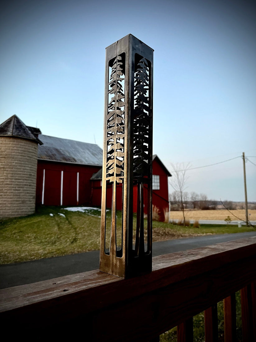 Tall Pine Steel Solar Luminary Pillar | Multiple Sizes – Northern Forge ...